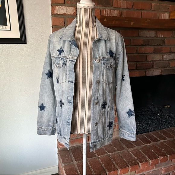 Rails | Jackets & Coats | Nwt Rails Knox Star Print Denim Jean Jacket ...